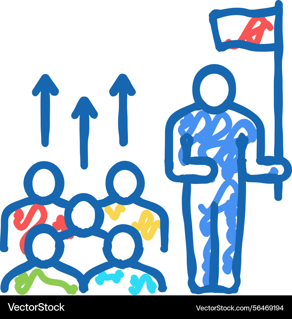 Leadership team color icon Royalty Free Vector Image