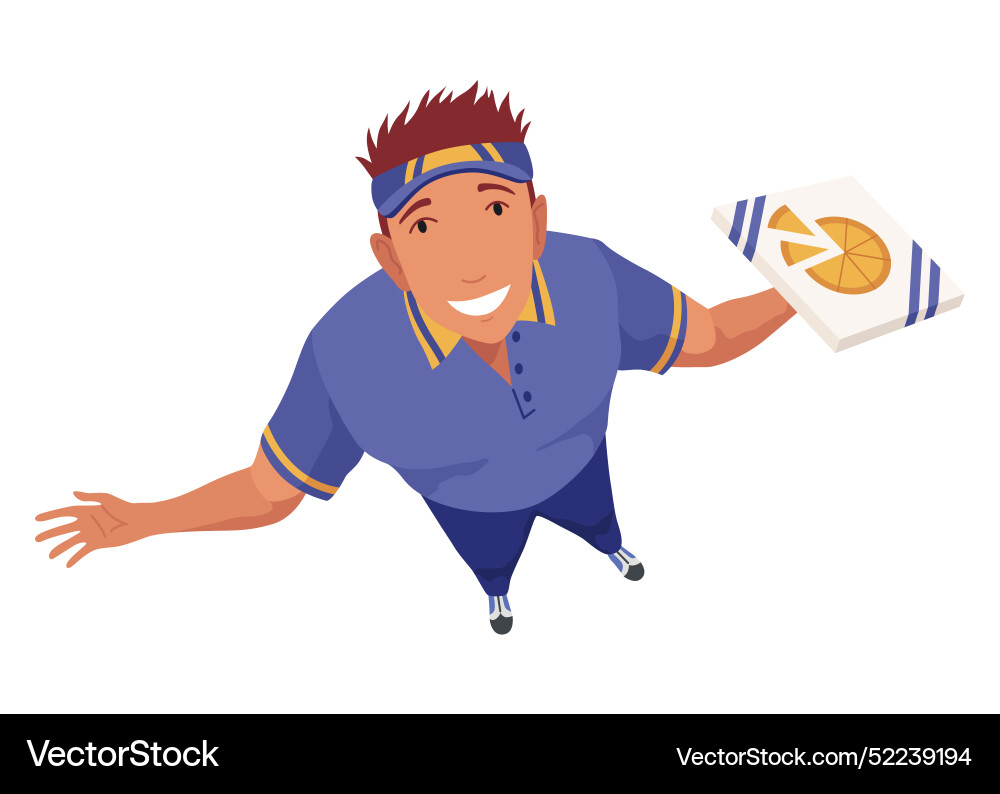 Overhead people looking up surprised man Vector Image