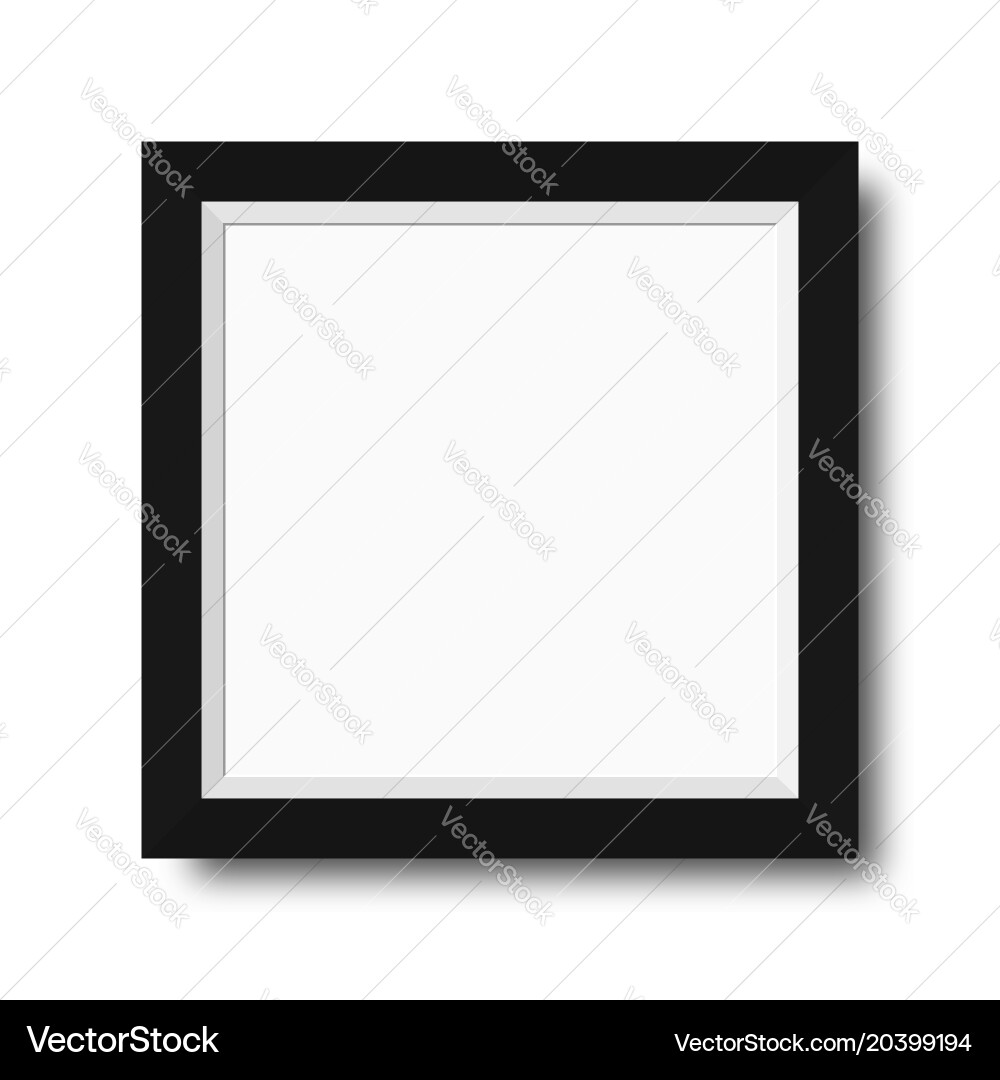 Wooden Photo Frame with Black Border Royalty Free Vector