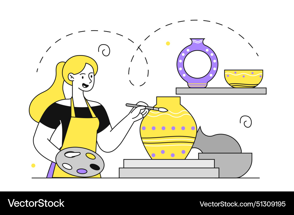 Artisan artist simple Royalty Free Vector Image