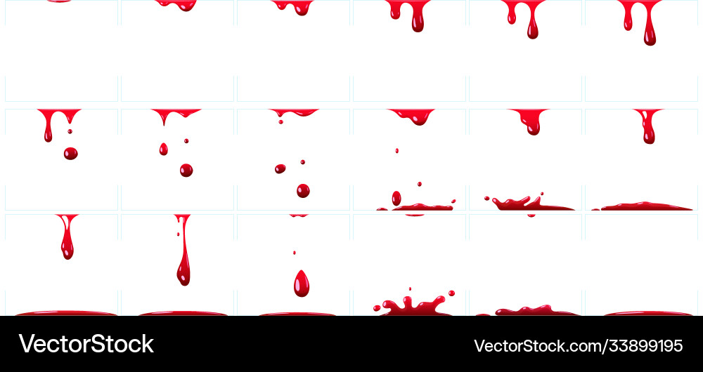 Blood Splatter Animation Royalty Free Vector Image