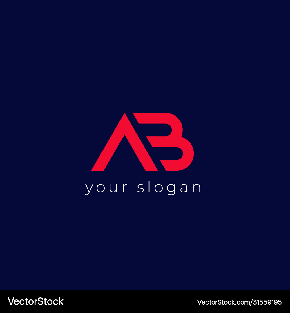 Elegant AB Monogram Logo Royalty Free Vector Image