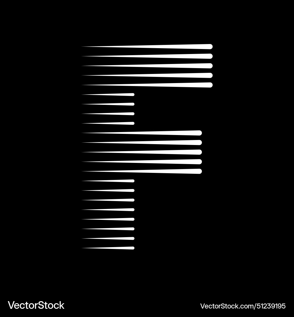 F letter lines logo icon Royalty Free Vector Image