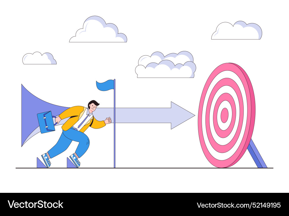 Focus and concentration for starting business Vector Image