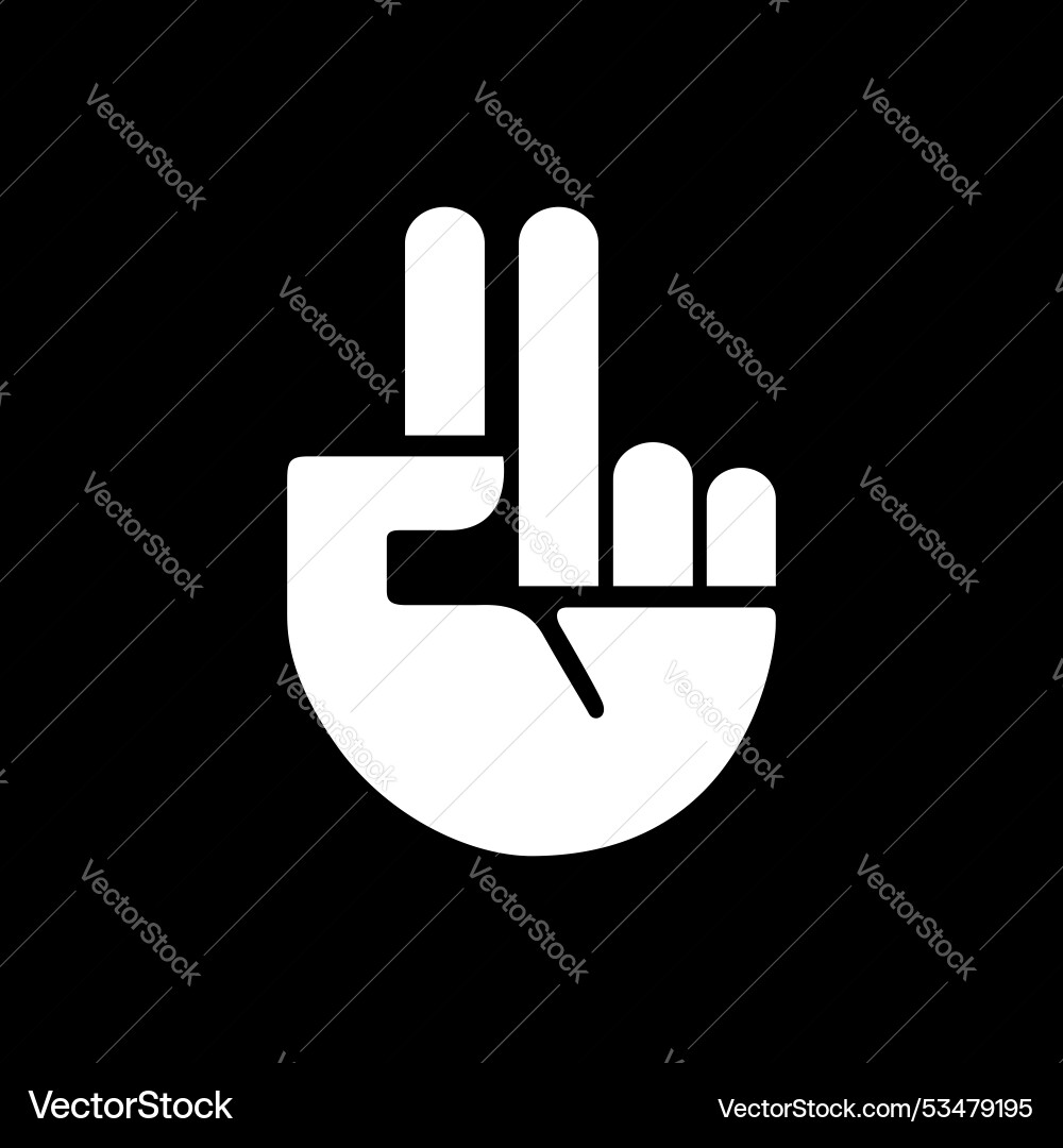 Type of hand gesture flat logo design Royalty Free Vector