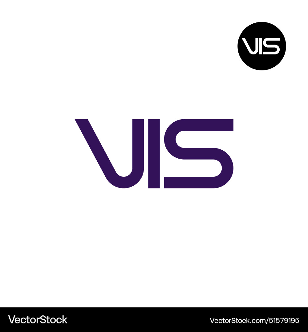 Vis logo letter monogram design Royalty Free Vector Image