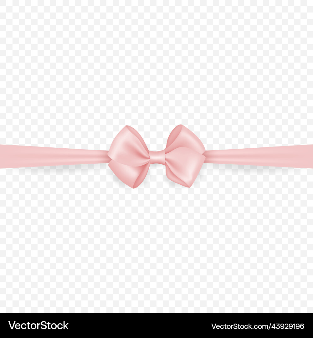 3d realistic silk satin gift pink bow icon Vector Image