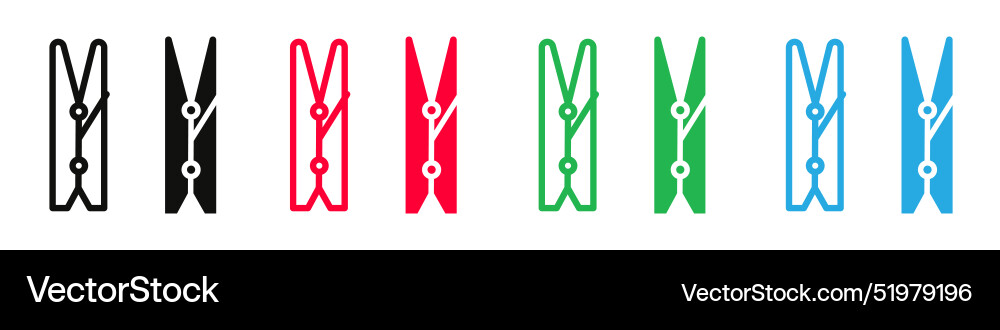 Clothespin icon depicting laundry tasks Royalty Free Vector