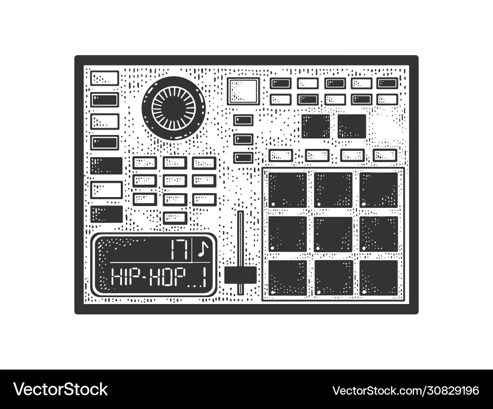 Drum machine sketch Royalty Free Vector Image - VectorStock