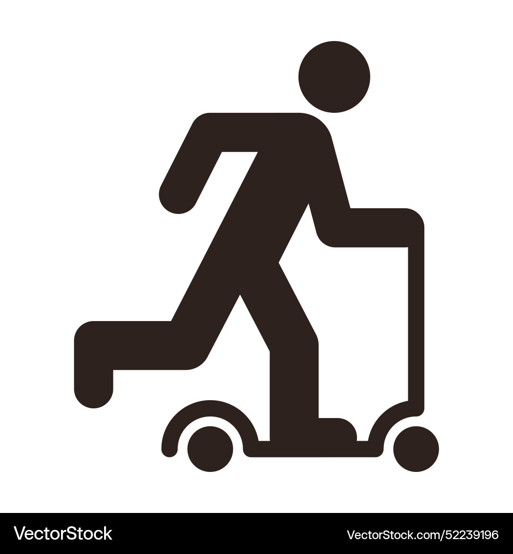 E-scooter icon kick scooter sign Royalty Free Vector Image