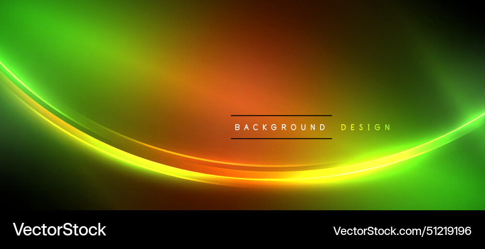 Electric blue wave font on dark horizon glowing Vector Image
