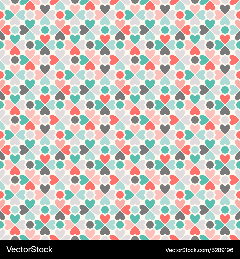 Floral seamless pattern red green black and white Vector Image