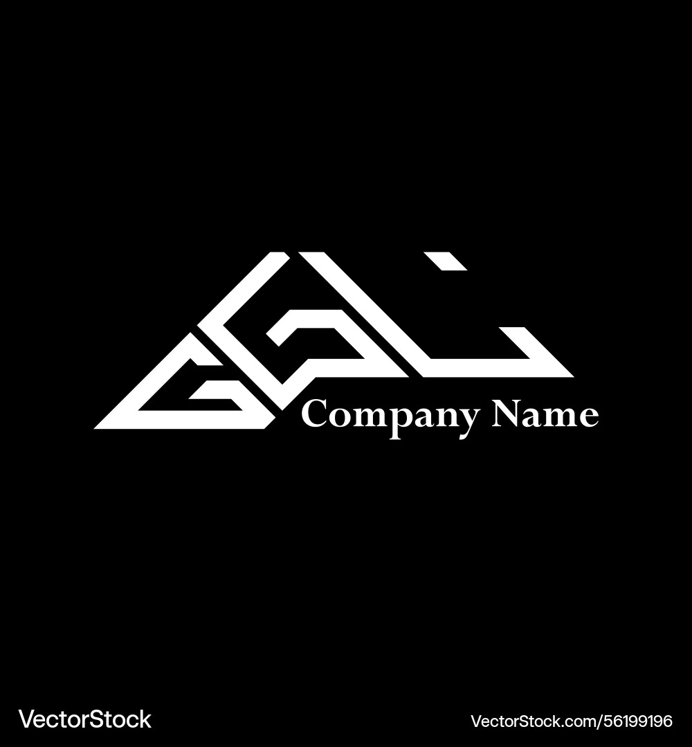 Ggl logo design simple and modern Royalty Free Vector Image