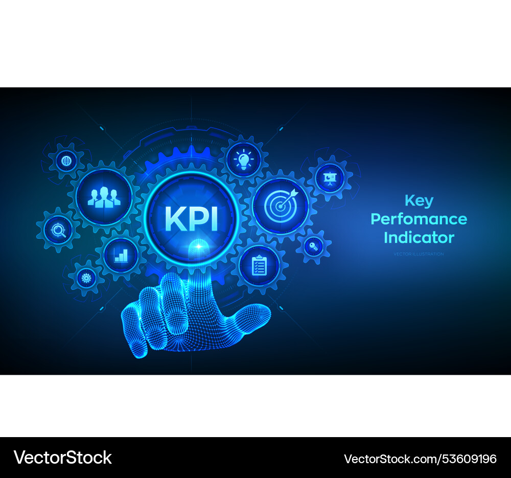 Kpi key performance indicator business Royalty Free Vector