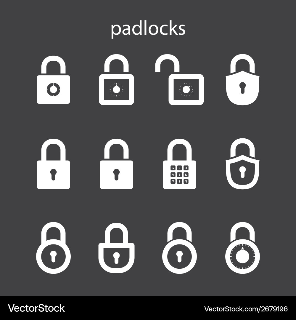 Padlocks Royalty Free Vector Image - VectorStock
