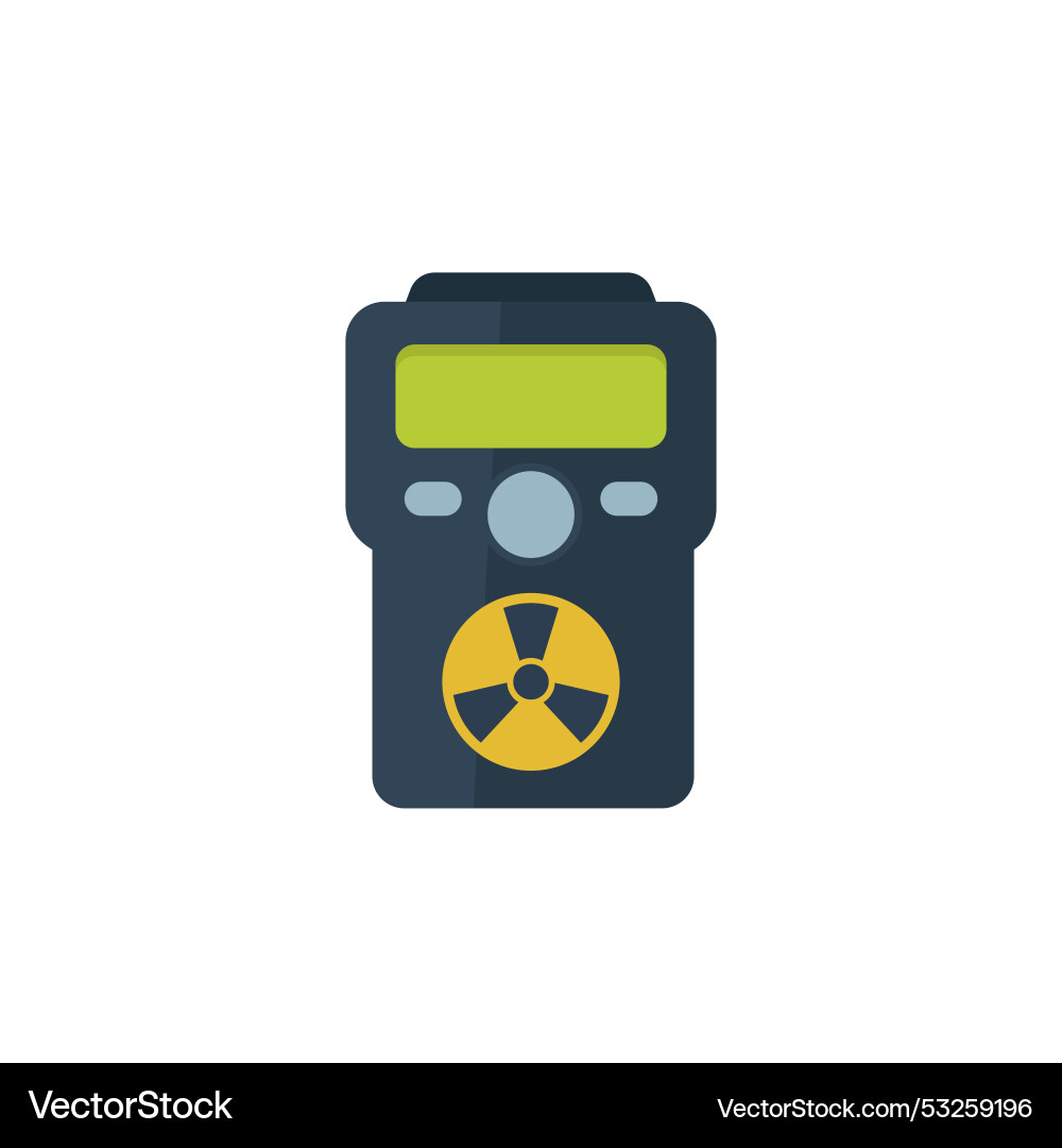 Radiation Detector Icon In Flat Design Royalty Free Vector
