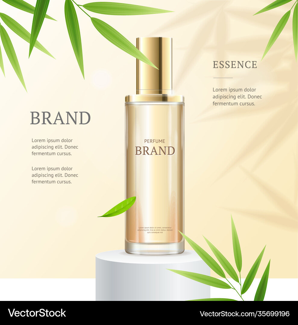 Realistic 3d detailed essence ads concept banner Vector Image