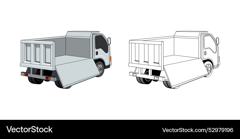 Small truck cartoon design Royalty Free Vector Image