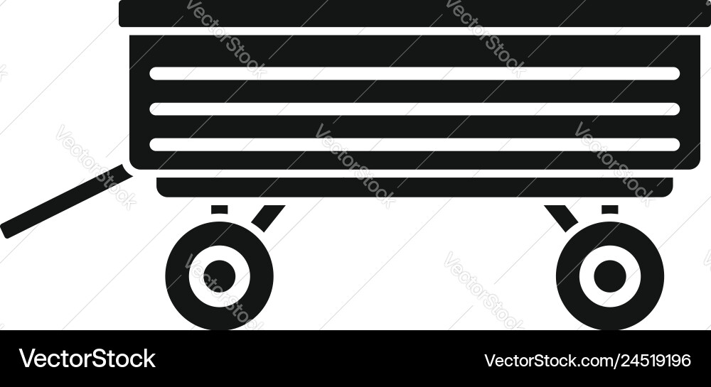 Trailer icon simple style Royalty Free Vector Image