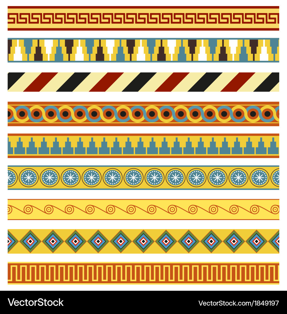 Ancient borders frames Royalty Free Vector Image