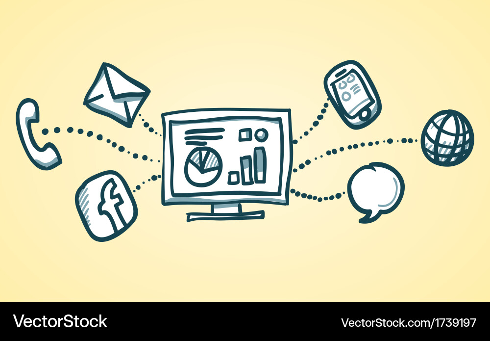 Communication network Royalty Free Vector Image