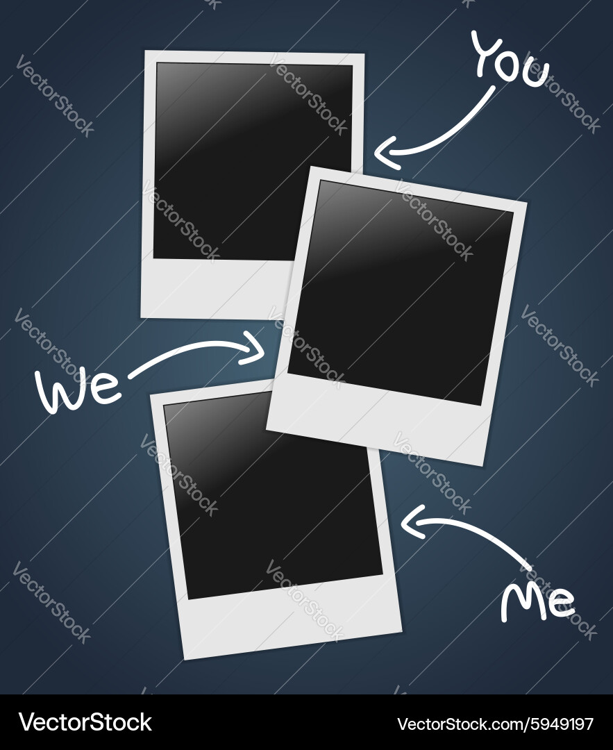 Empty photos template Royalty Free Vector Image