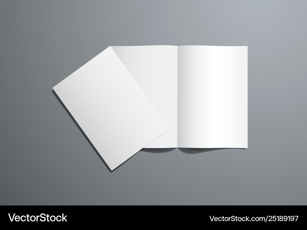 Realistic mockup open and closed bi-fold Vector Image