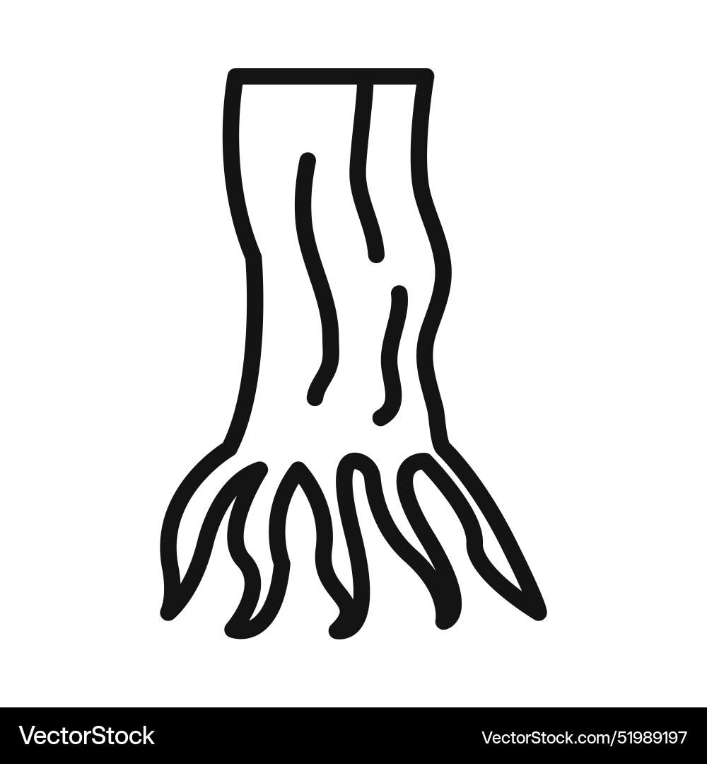 Rubber roots icon mark in filled style Royalty Free Vector