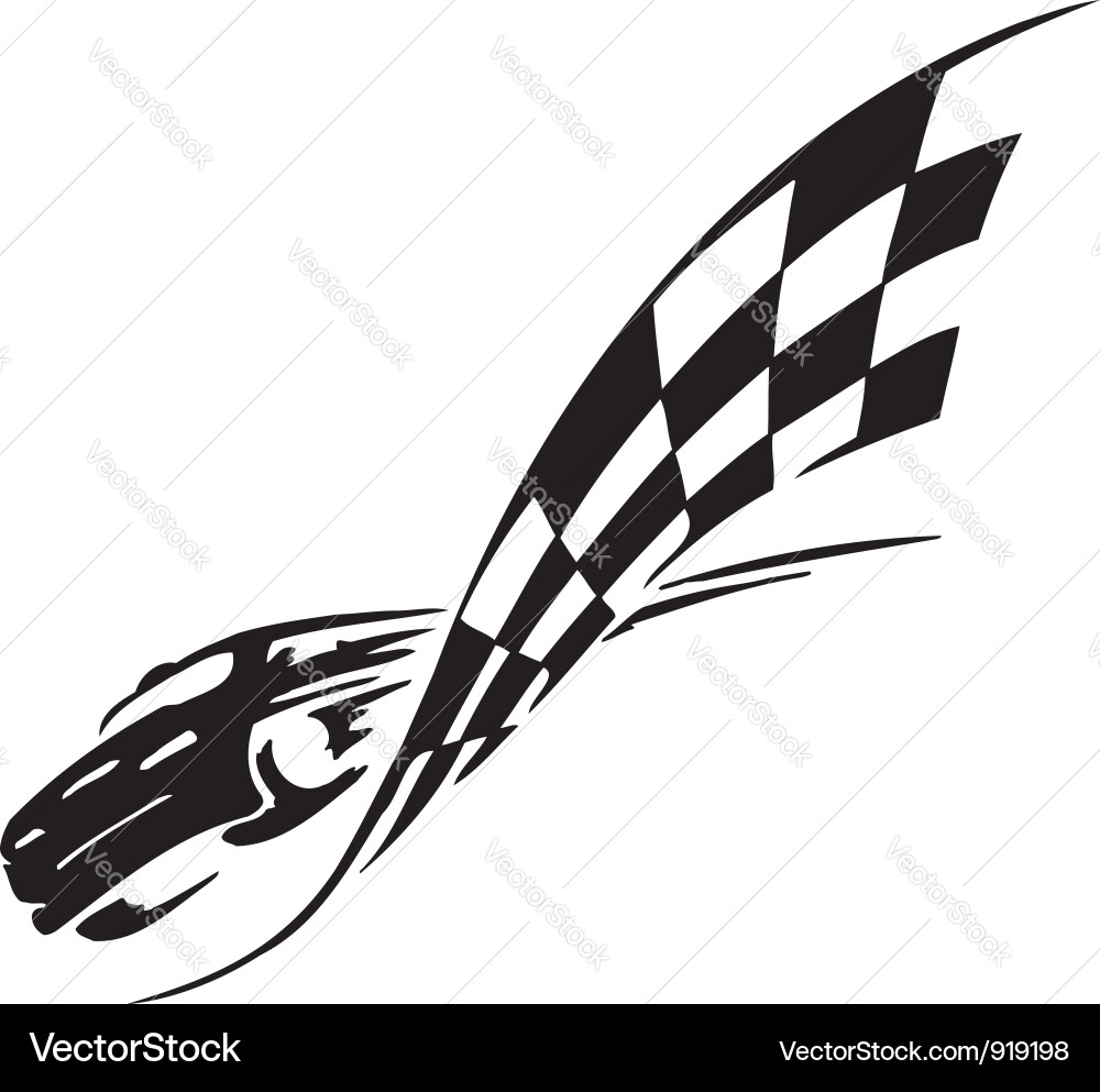 Checkered flag - symbol racing Royalty Free Vector Image
