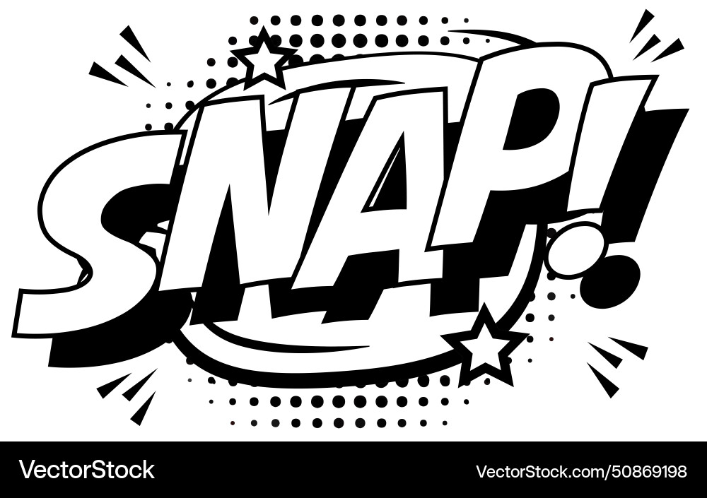 Comic book snap expression pop art style Vector Image