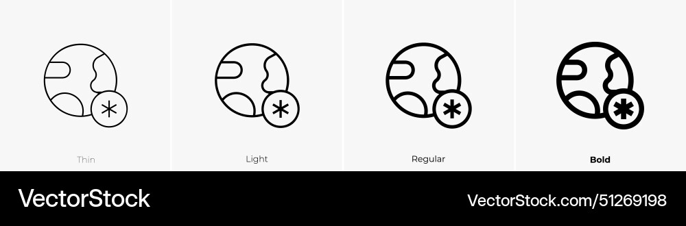 Cooling icon thin light regular and bold style Vector Image