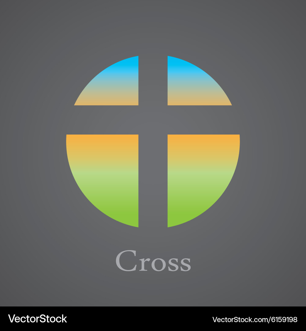 Cross within a circle Royalty Free Vector Image