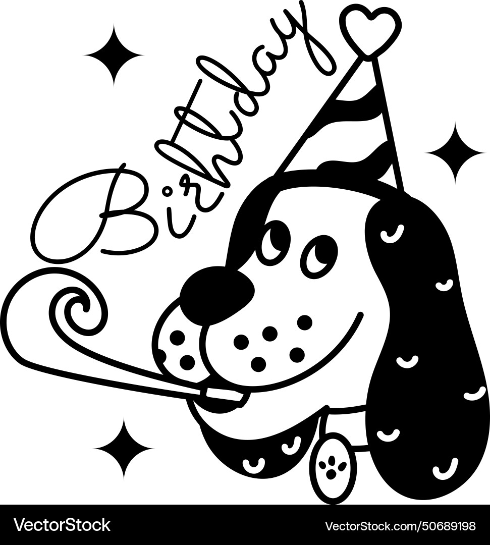 Dog birthday Royalty Free Vector Image - VectorStock