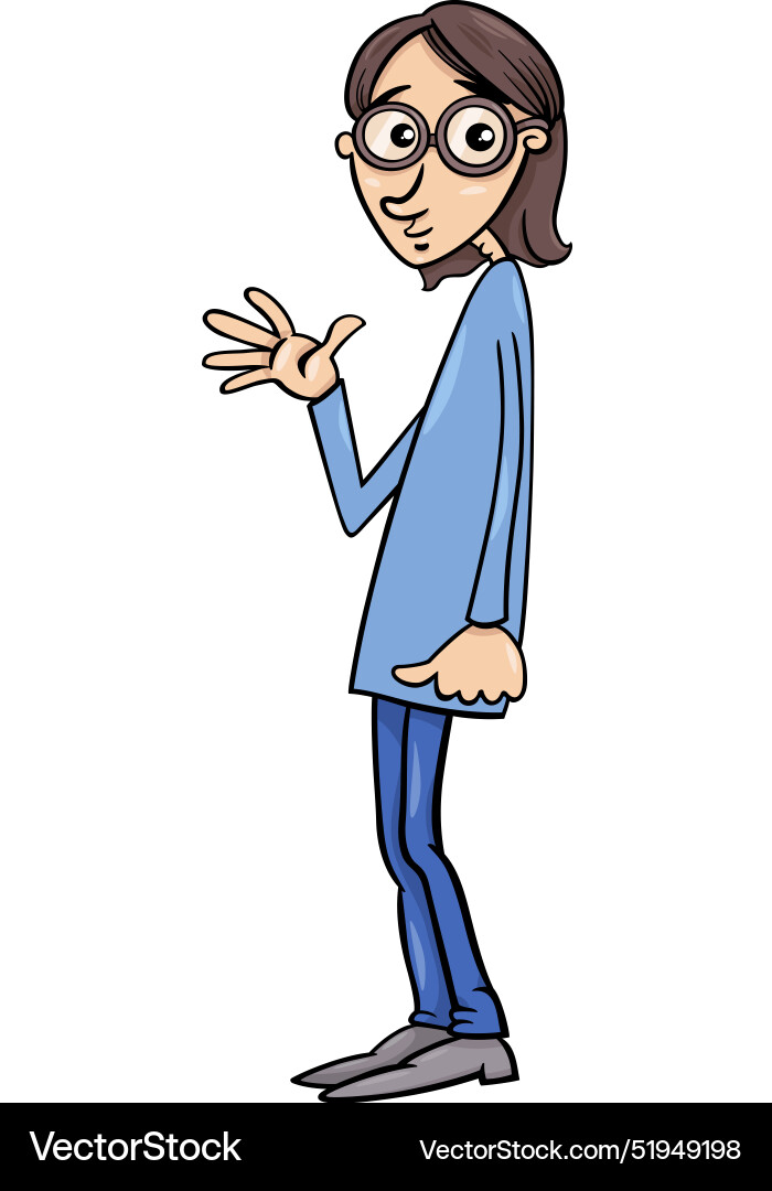 Happy cartoon young man or guy comic character Vector Image