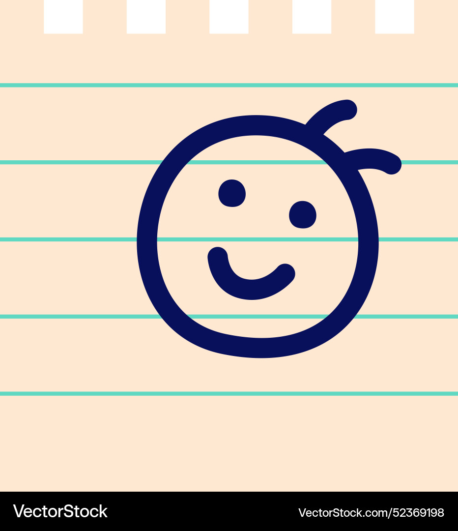 Paper sheet with drawing Royalty Free Vector Image