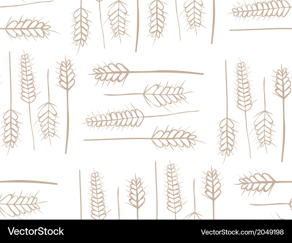 Wheat Stem Seamless Pattern Royalty Free Vector Image