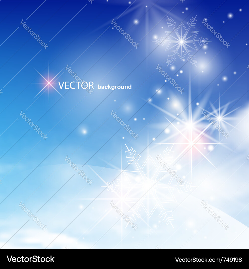 Winter Sky Background Royalty Free Vector Image