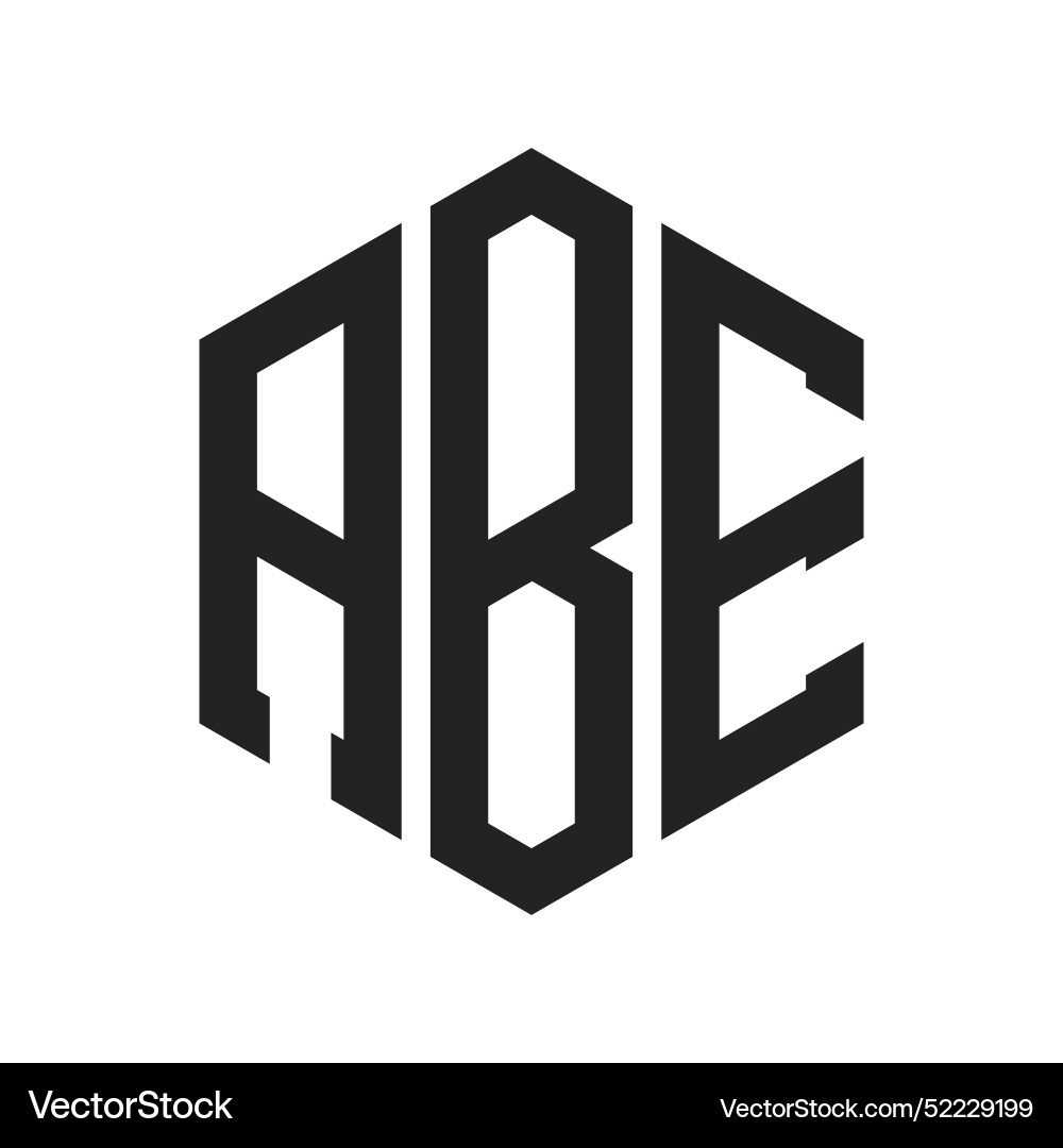 Abe logo design initial letter monogram Royalty Free Vector