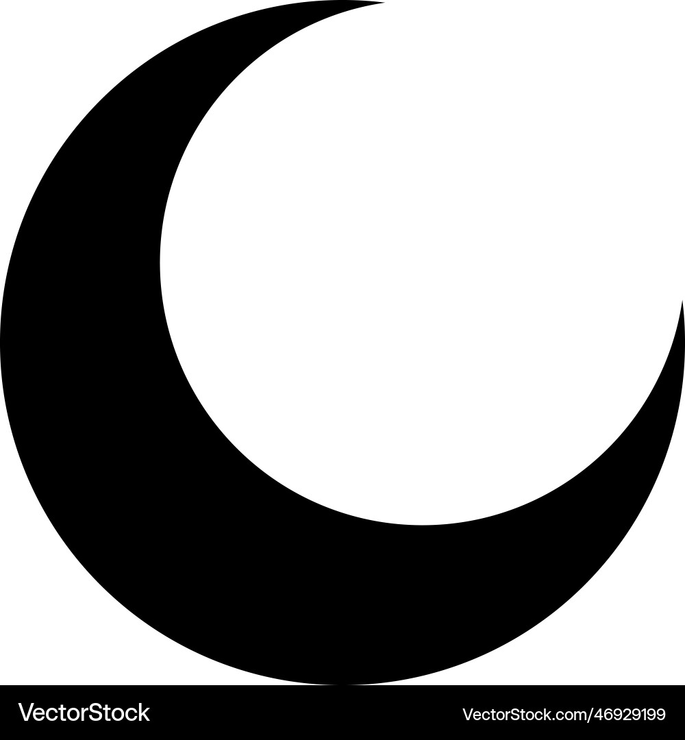 Crescent Moon Symbol Of Islam Islamic Crescent Moon Icon. Gold
