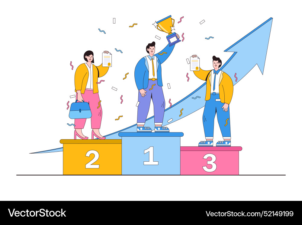 Employee award recognition achievement reward top Vector Image