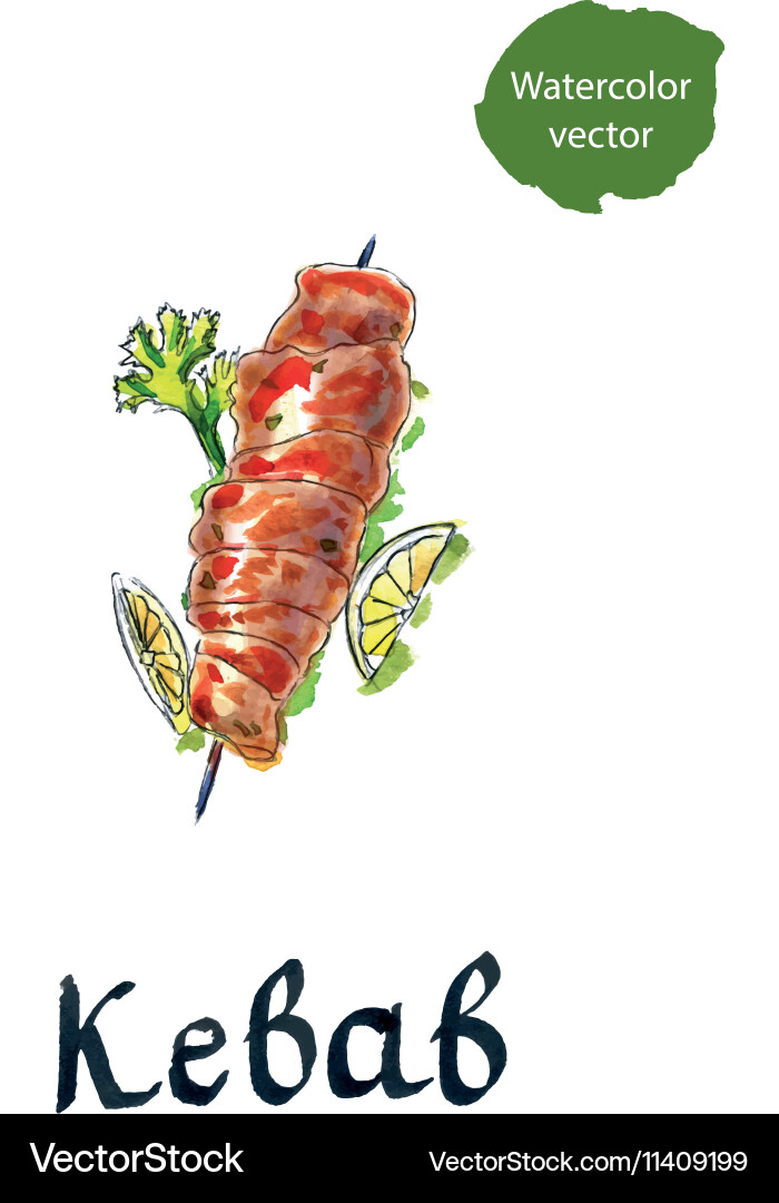 Kebab Royalty Free Vector Image - VectorStock