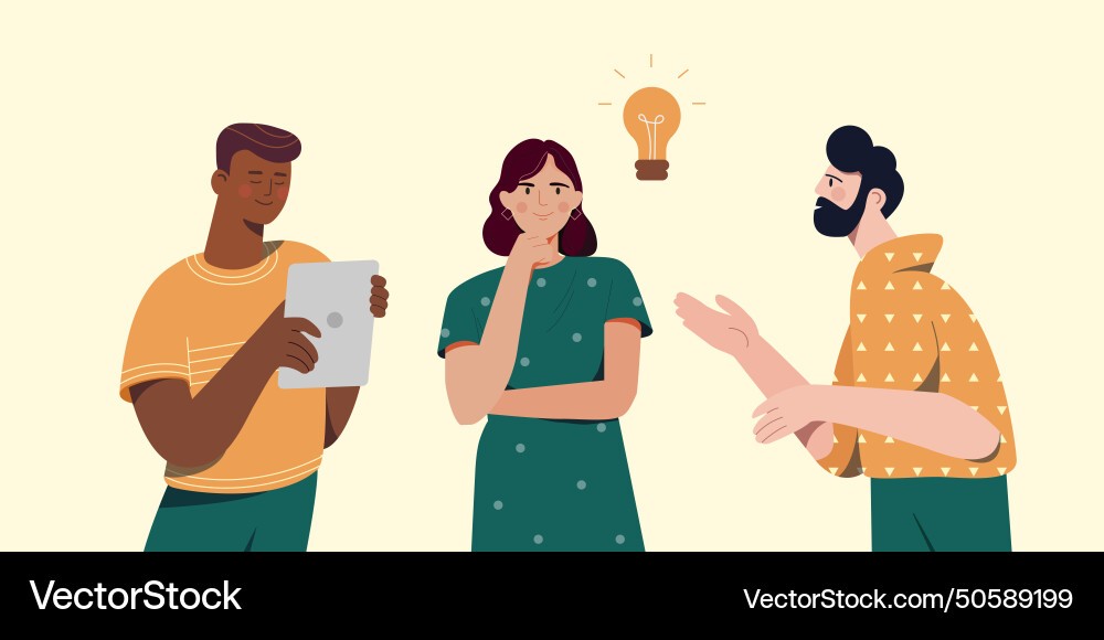 People brainstorm concept Royalty Free Vector Image