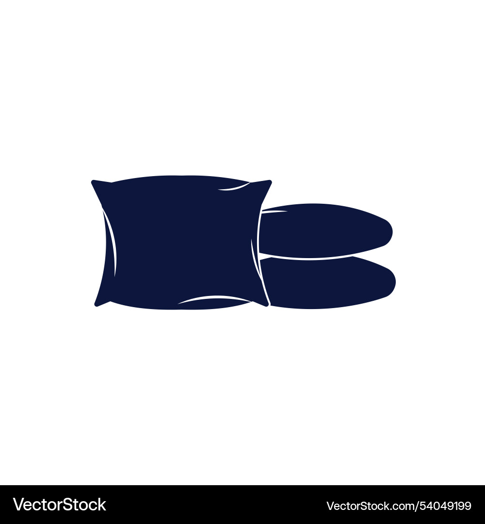 Pillow logo icon template Royalty Free Vector Image