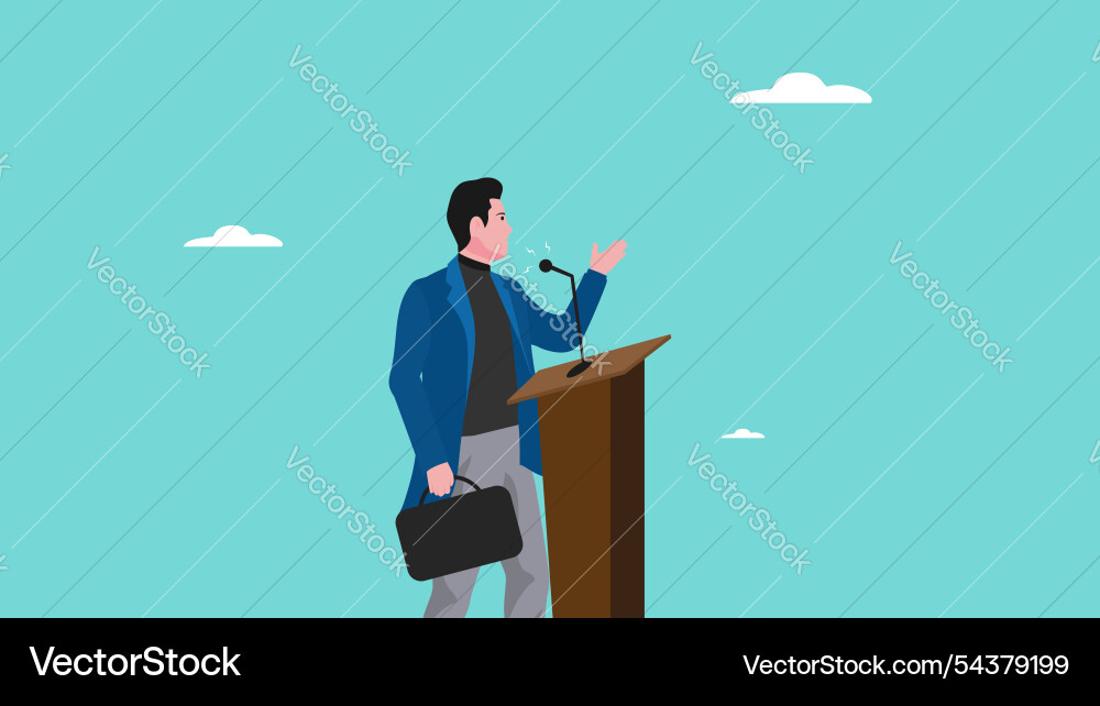 Public speaking skills executive management skill Vector Image