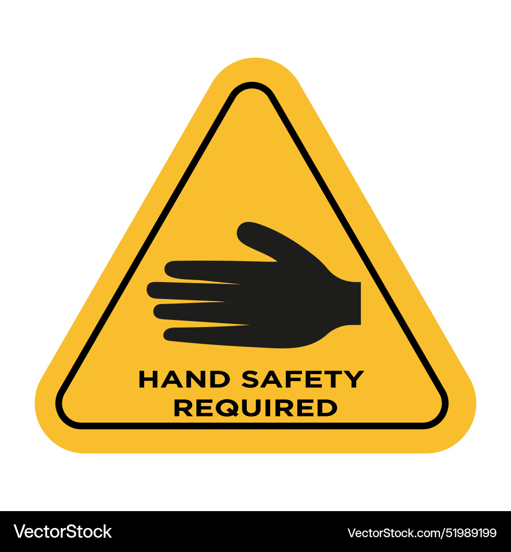 Safety hand icon mark in filled style Royalty Free Vector
