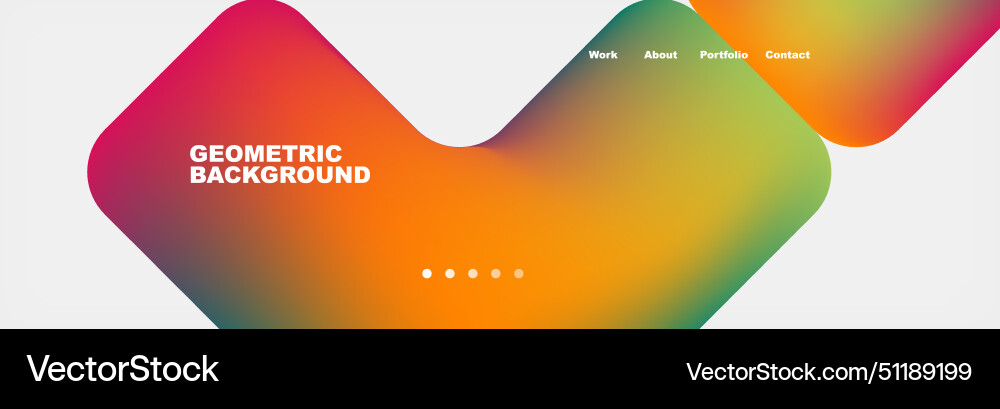 Vibrant geometric background with red green Vector Image