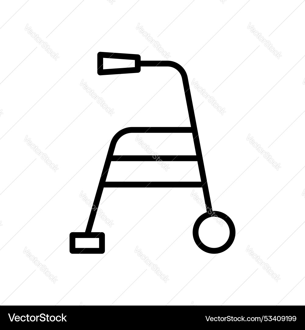 Walker icon isolated on white background Vector Image