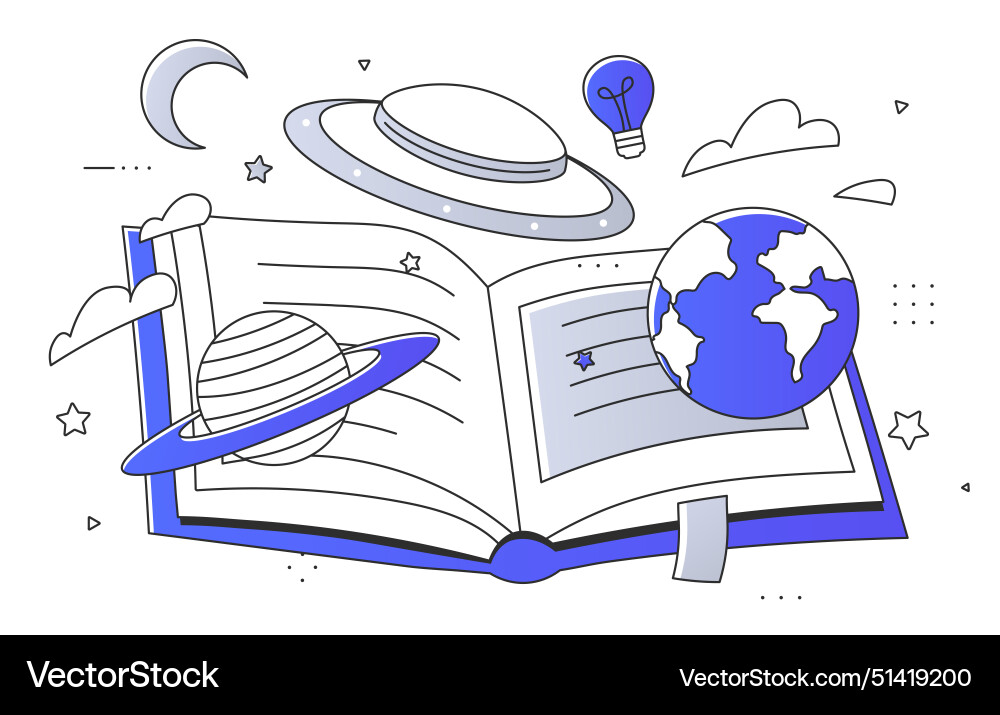 Abstract concept of popularizing science Vector Image