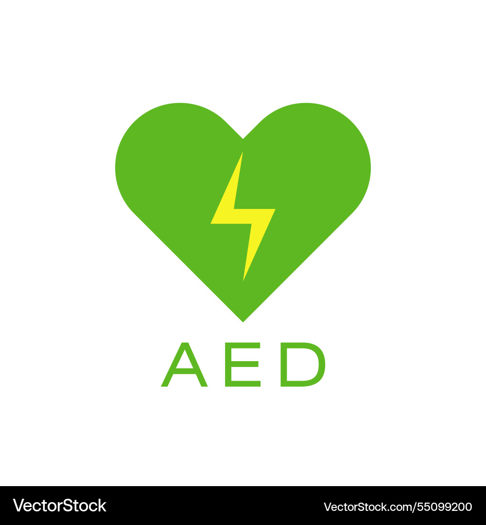 Aed logo icon banner Royalty Free Vector Image