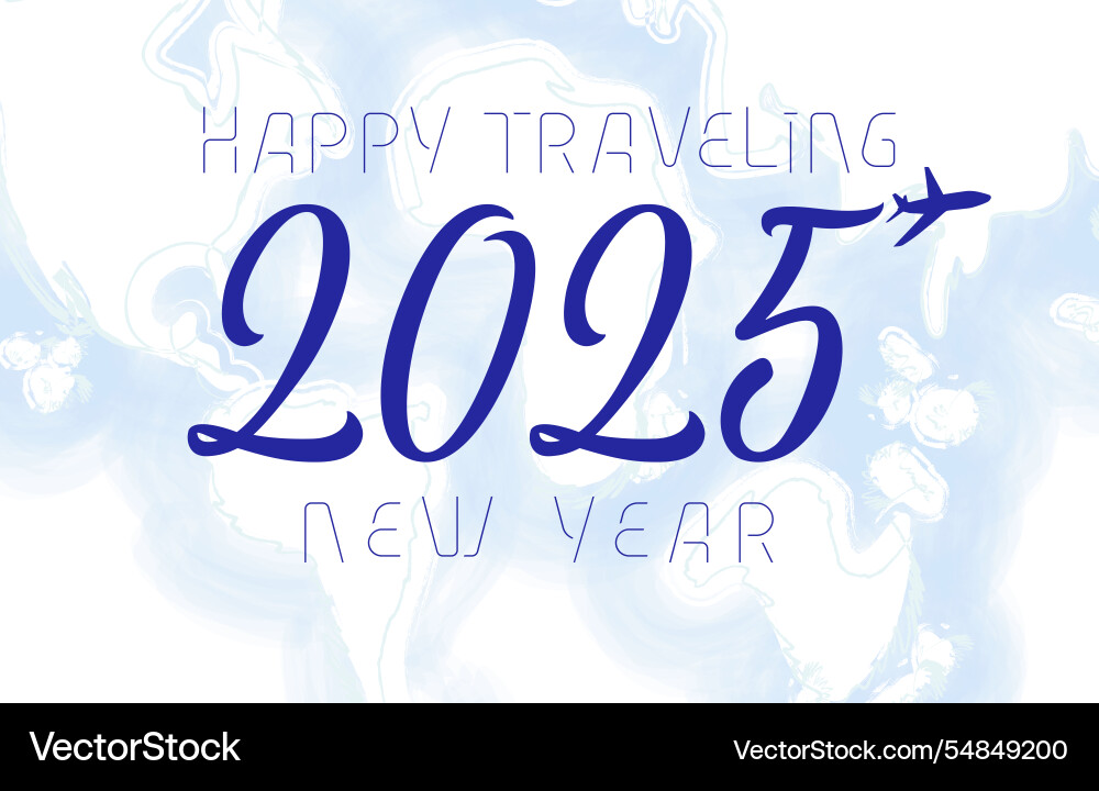 Aircraft 2025 travel number Royalty Free Vector Image